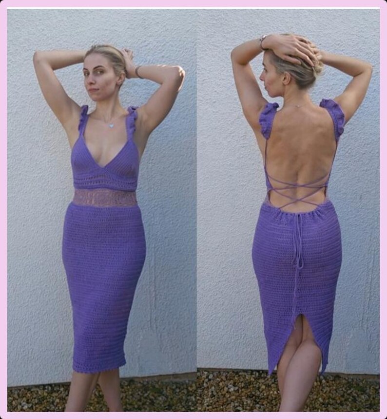Crochet Midi Bodycon Dress - Etsy