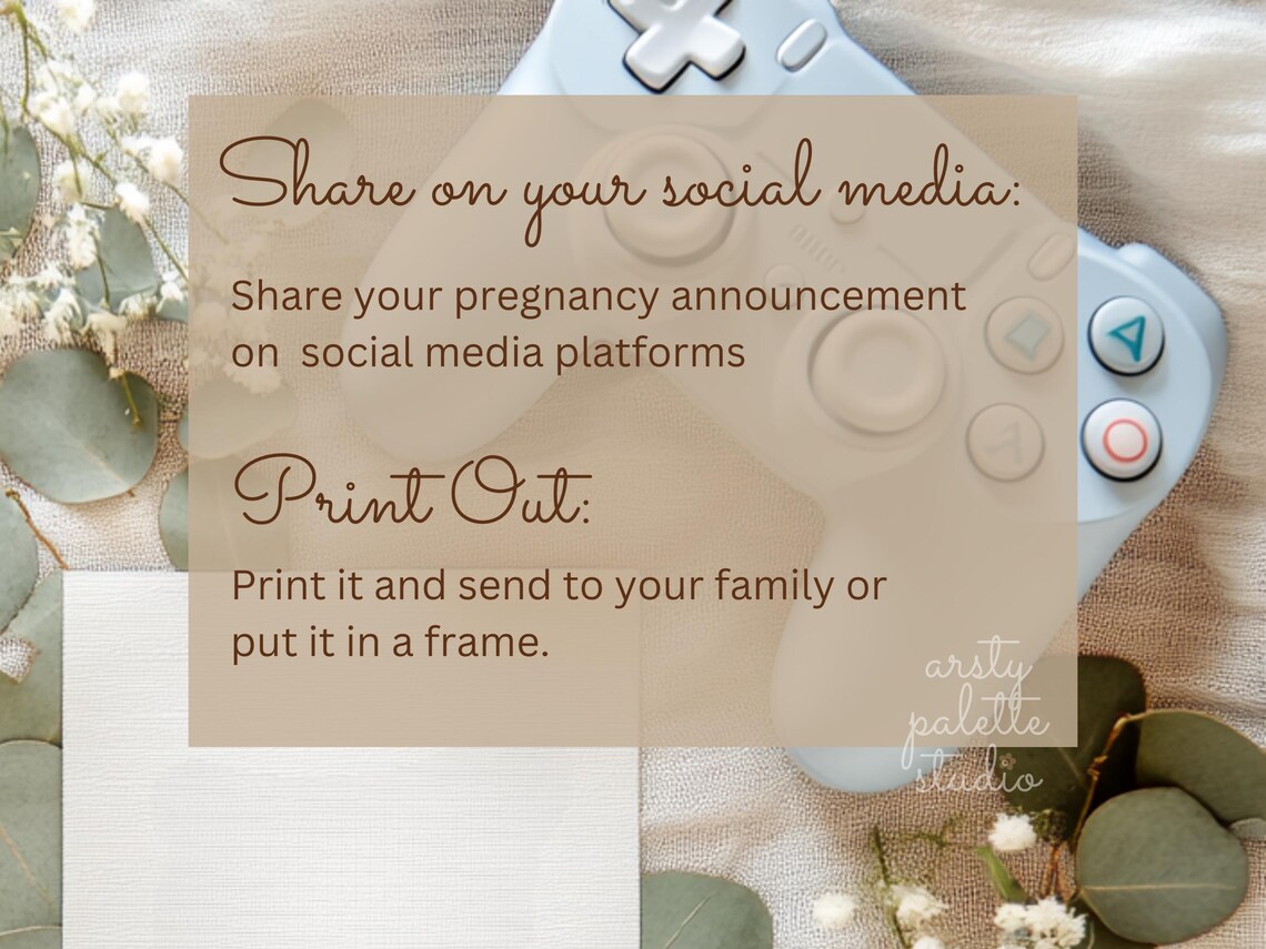 Gamer Baby Boy Announcement, Social Media Reveal (digital Download) - Etsy