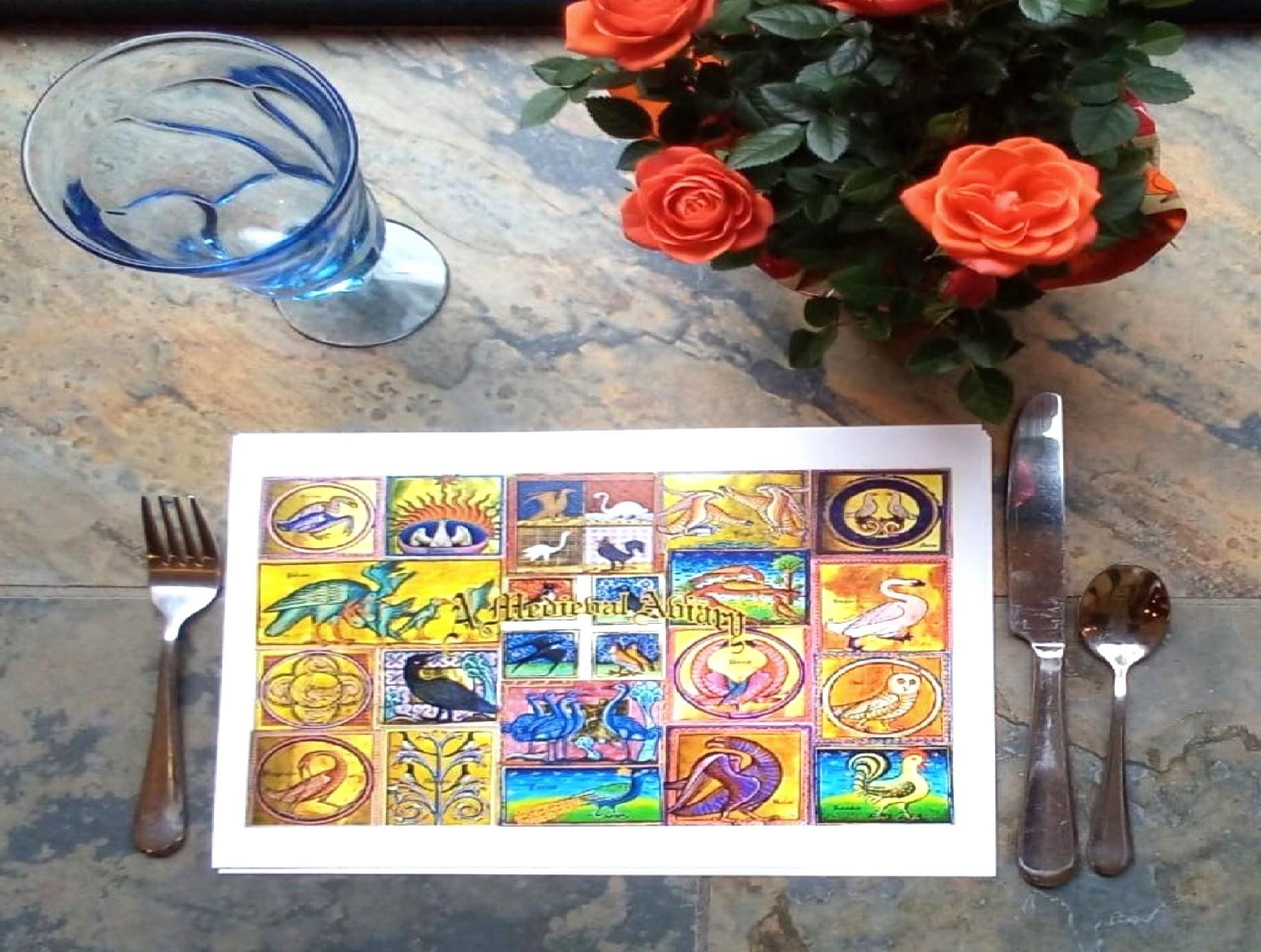 Medieval Aviary Paper Placemats - Set of 12 - Etsy