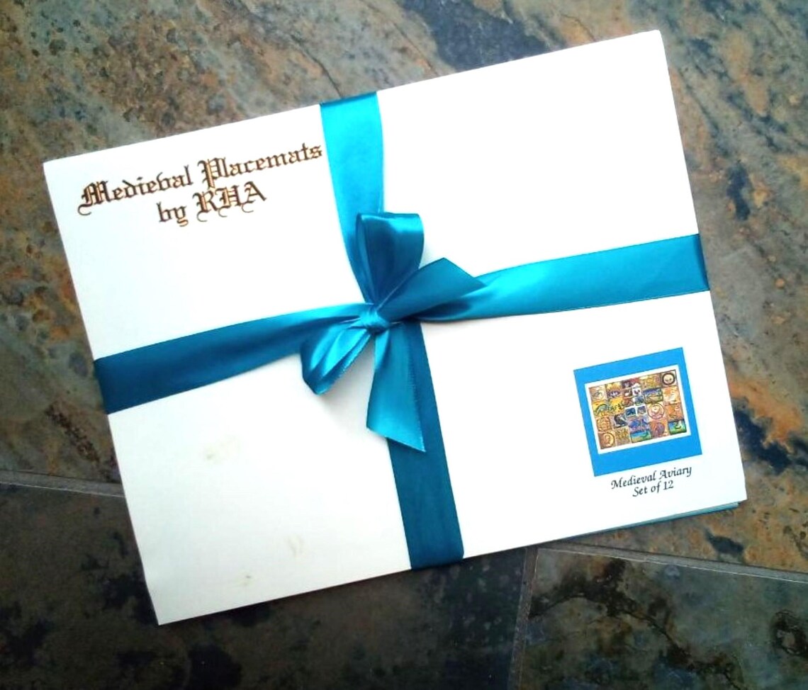 Medieval Aviary Paper Placemats - Set of 12 - Etsy