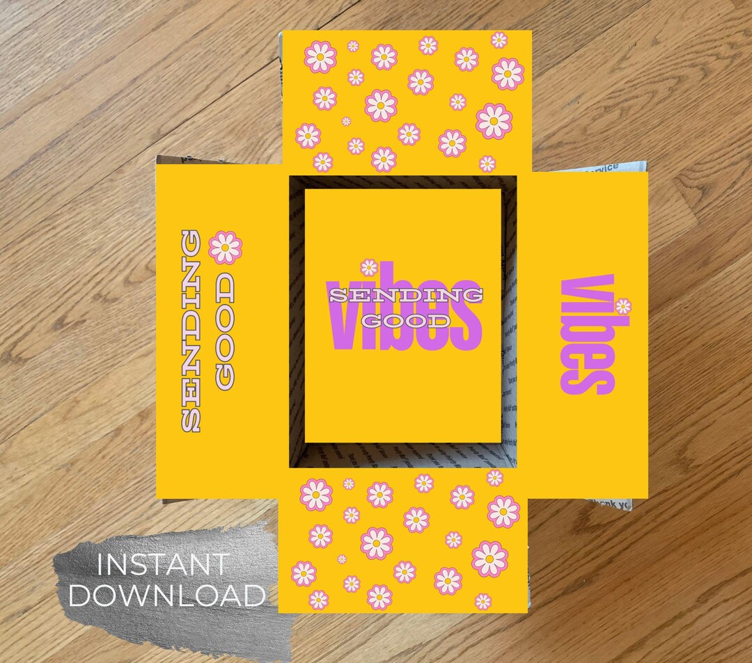 Printable Good Vibes-3 Designs for One Price. Care Package Template ...