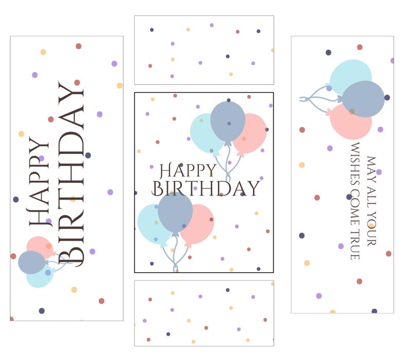 Happy Birthday Care Package: Printable Box Designs (PDF Download, USPS ...