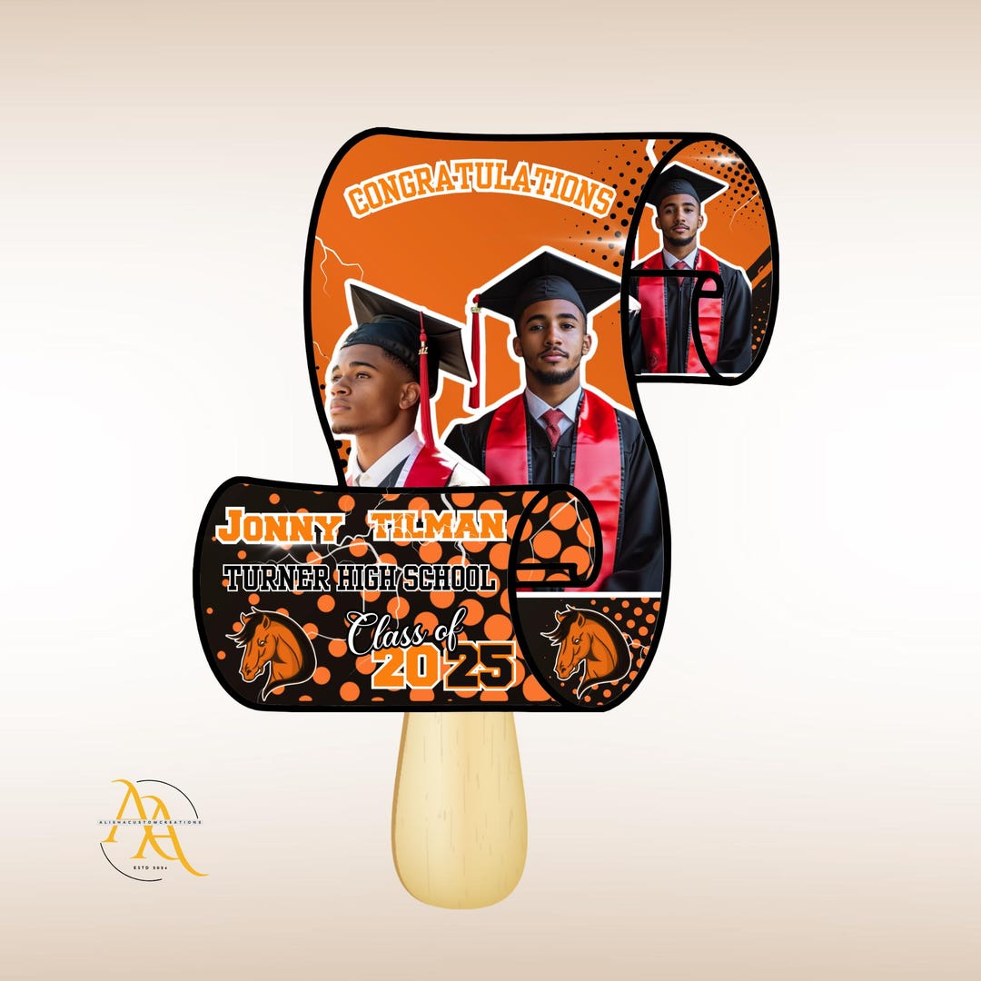Custom Graduation Scroll Fan – Personalized Keepsake for 2025 Grads - Etsy