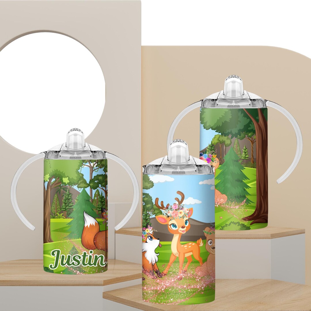 Personalized Kids Cup With Straw Lid Water Bottle for Toddler Custom ...