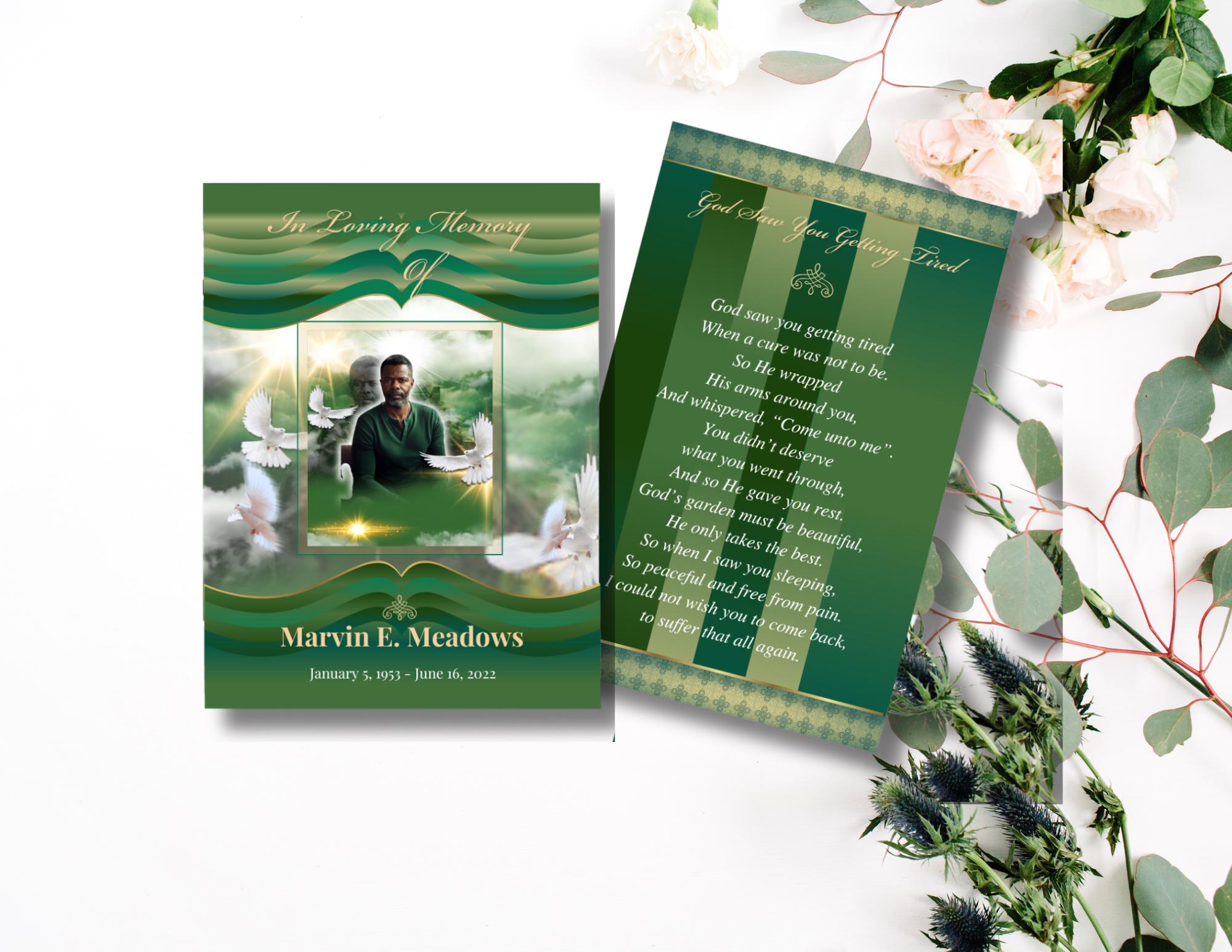 Personalized Memorial Prayer Card Custom Prayer Card in Loving Memory ...