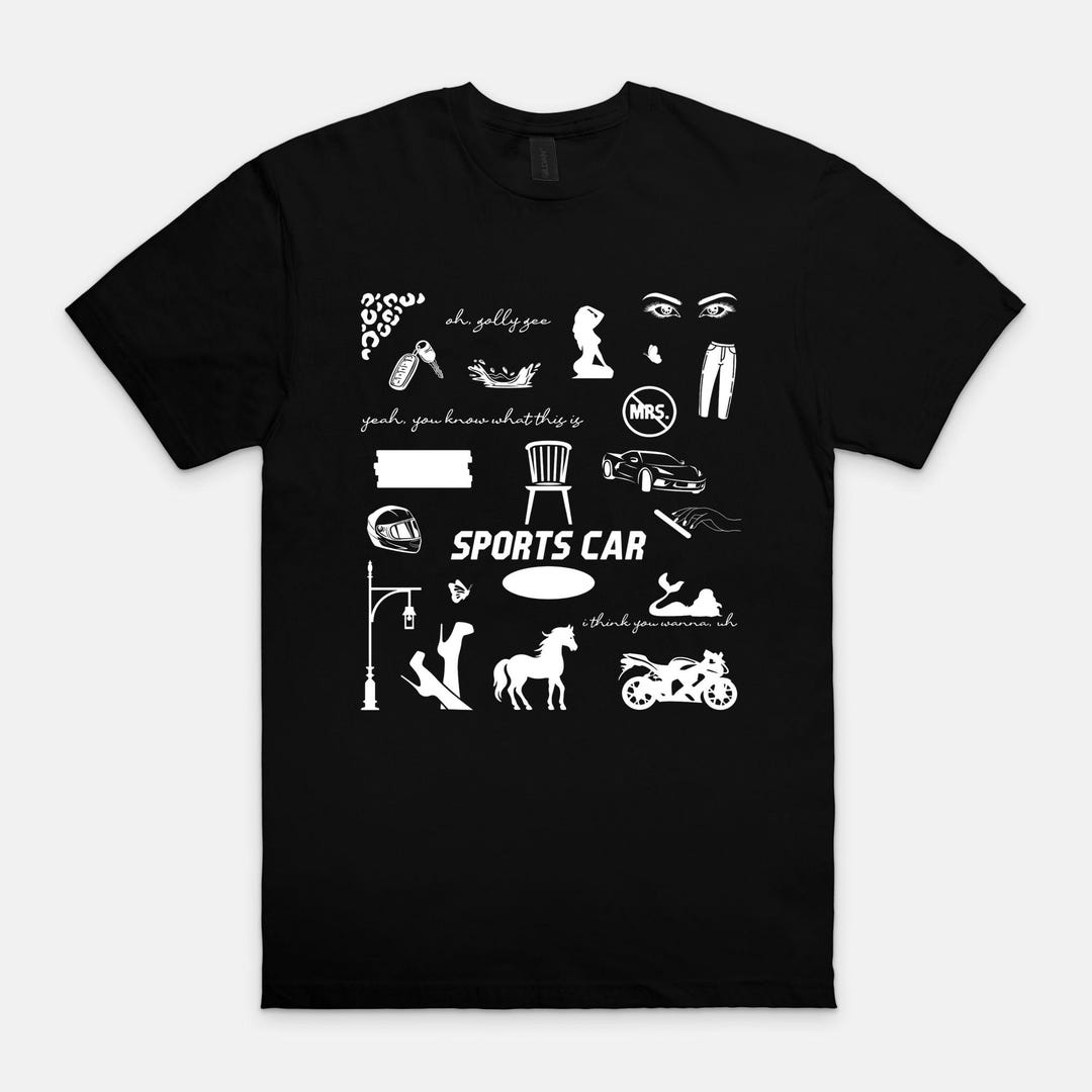 Tate Mcrae Sports Car T-shirt, Gildan Graphic Tee Inspired by Lyrics ...