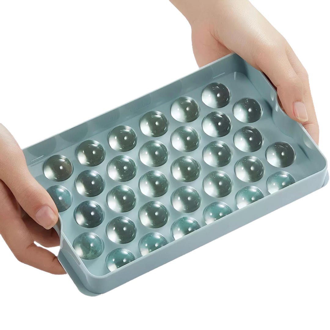 32-cavity Round Ice Ball Mold Food-grade Silicone Ice Tray DIY Ice Ball ...