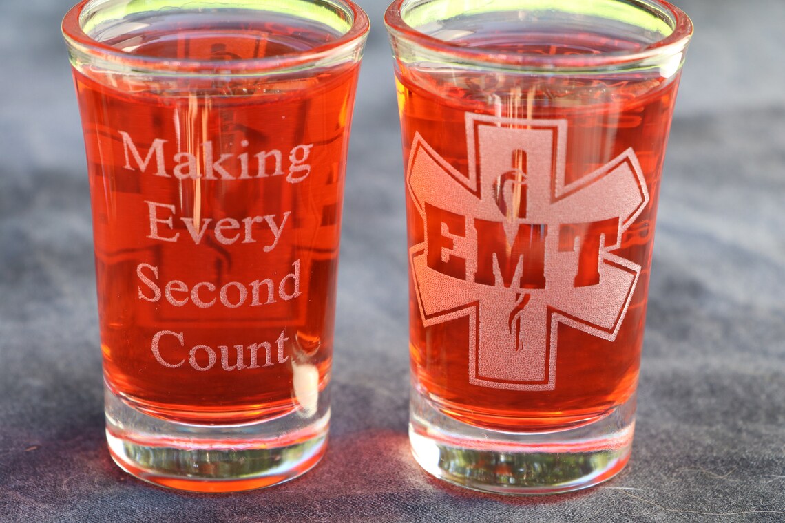 Police Firefighter and EMT Motto Dessert or Shot Glasses | Etsy