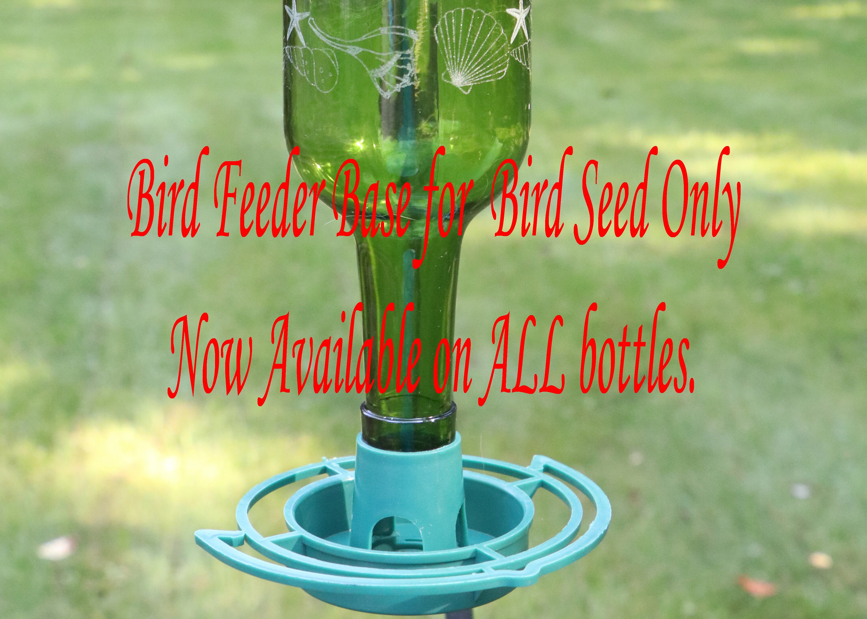 NEW ETCHED Hummingbirds Recycled Wine Bottle Hummingbird or Bird Feeder ...