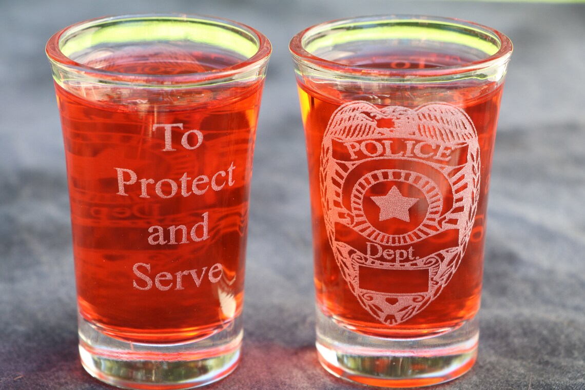 Police Firefighter and EMT Motto Dessert or Shot Glasses | Etsy