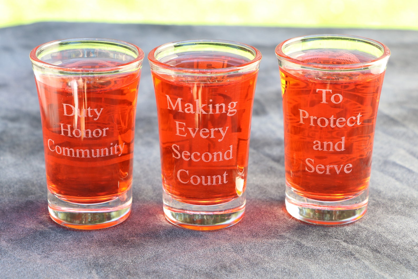 Police Firefighter and EMT Motto Dessert or Shot Glasses | Etsy