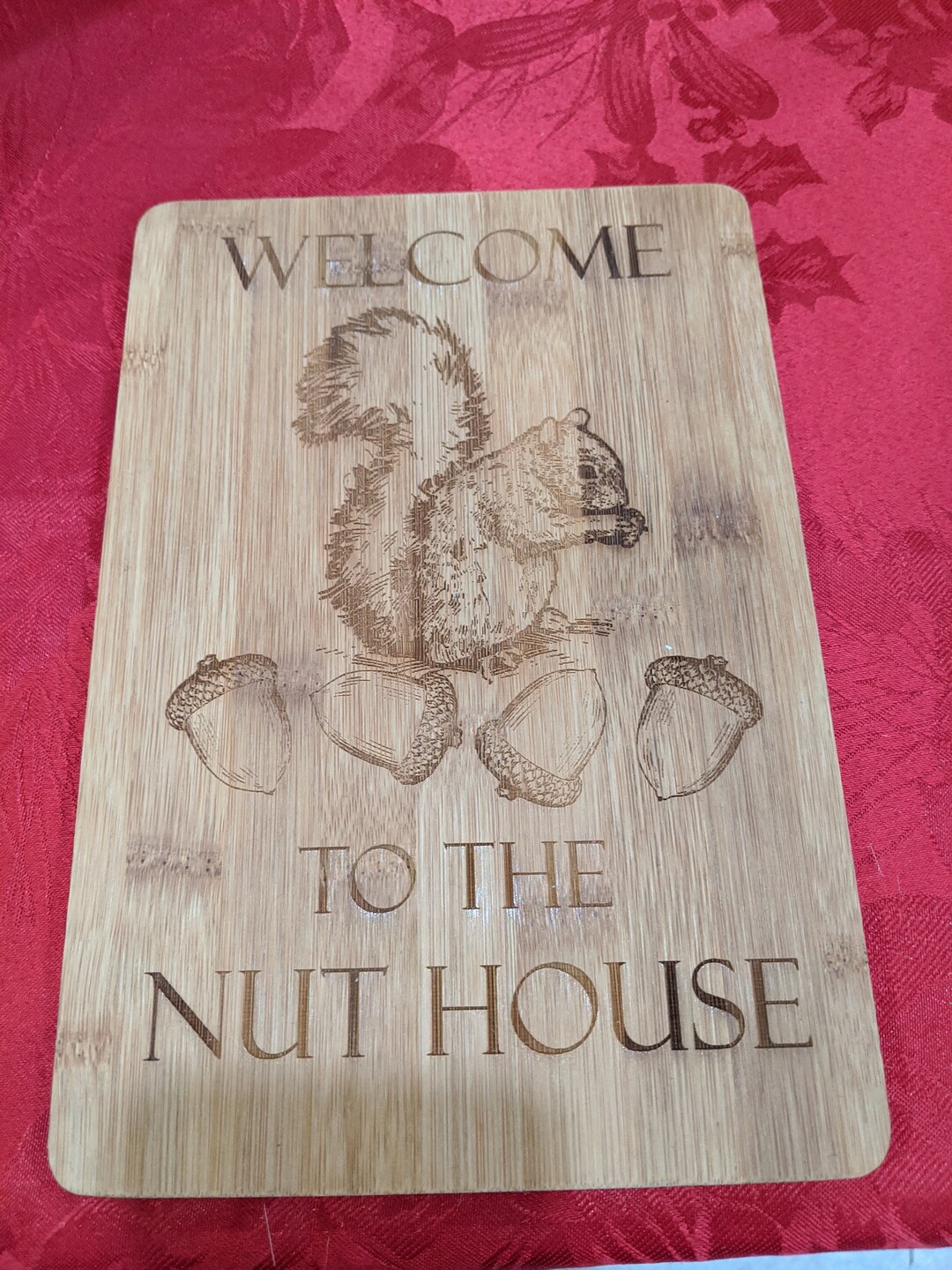 Welcome to the Nut House Bamboo Cutting Board Sign 6x9 9x6 - Etsy