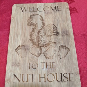 Welcome to the Nut House Bamboo Cutting Board Sign 6x9 9x6 - Etsy