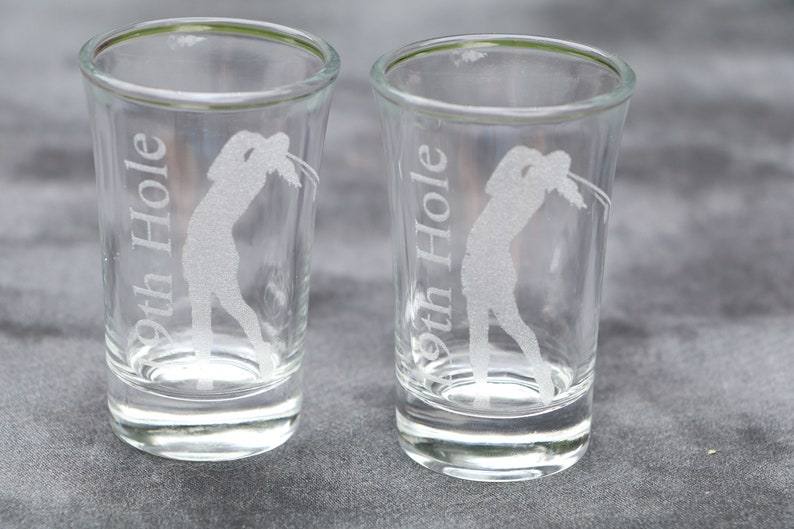 19th Hole Golf shot glasses sets of 8 6 4 or 2 | Etsy