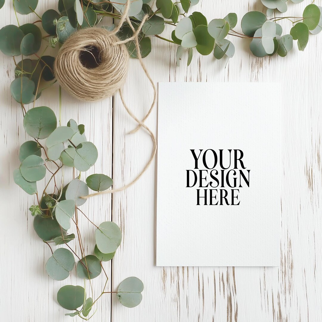 Boho Card Mockup 5x7 Card Mockups Birthday Cards Wedding Invite ...