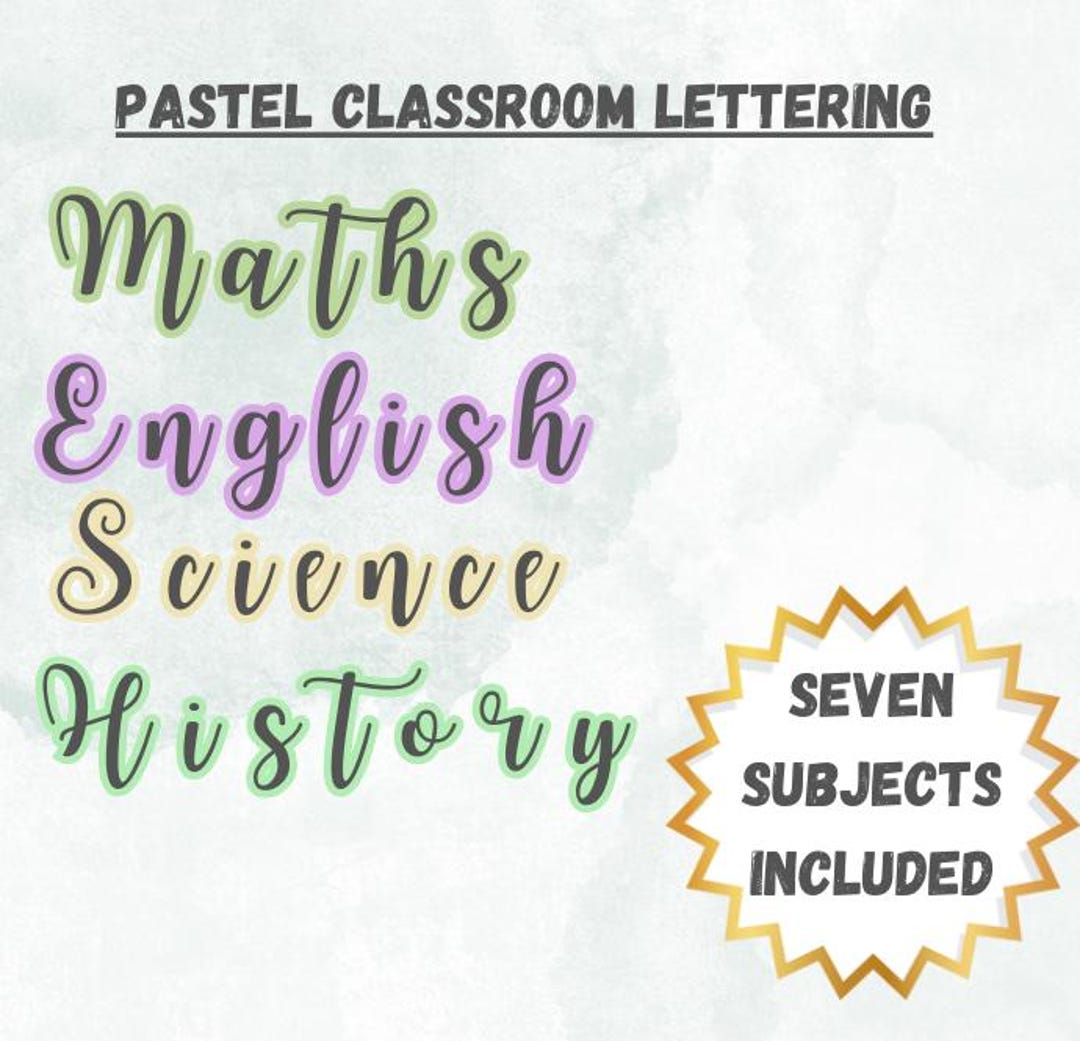 Lettering for Teaching Display Boards, School Pastel Lettering ...