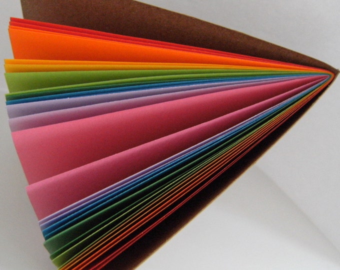 Rainbow Notebook A6 6x4 Kraft Covered Notebook With Bright Rainbow ...