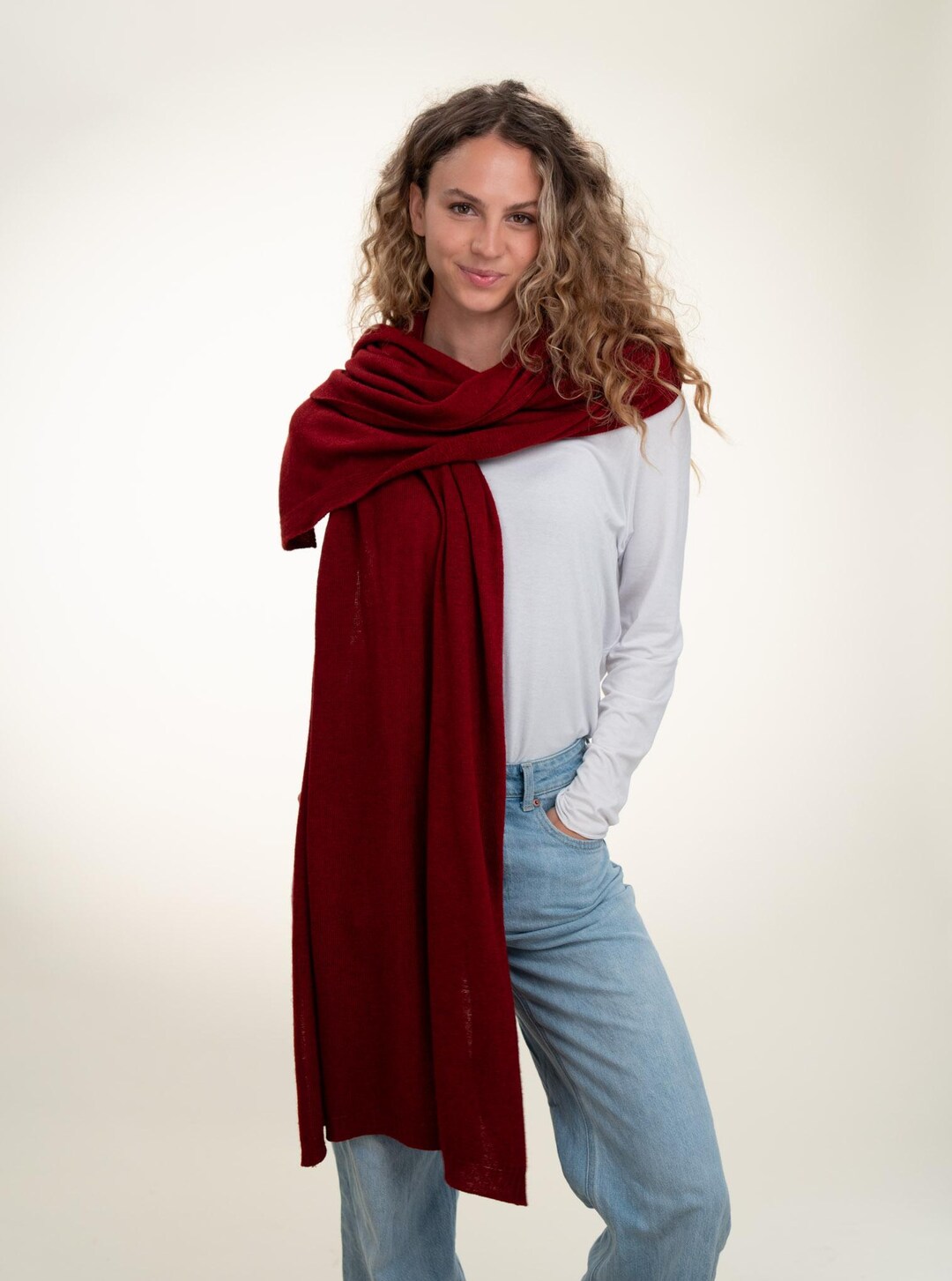 Cashmere Big Scraf Wrap Shawl | 10% Cashmere | 26 Colors | Fall and ...
