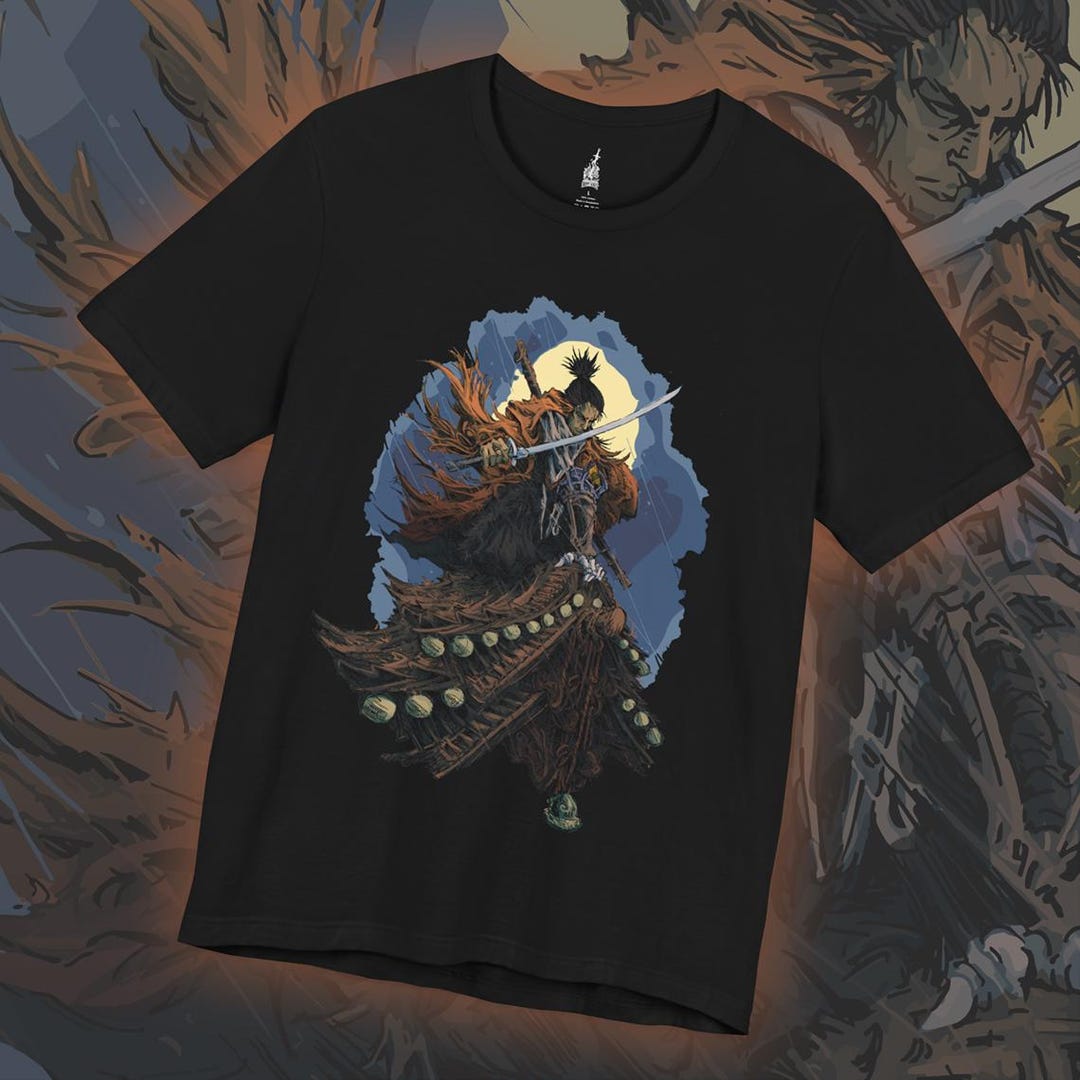 Drippy Souls Wolf Shinobi Moonlit Rain T-shirt - Etsy