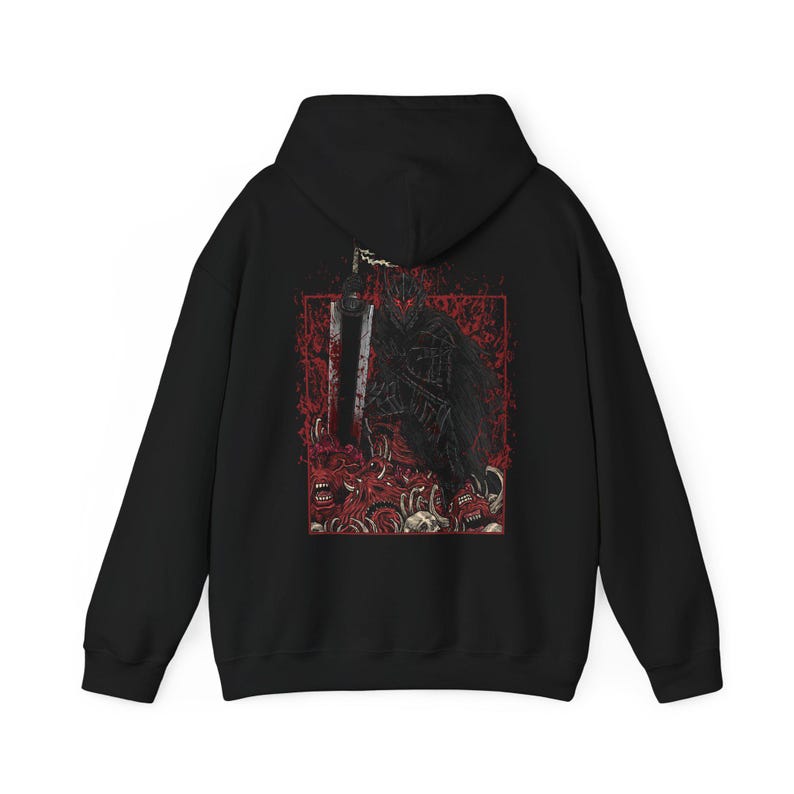 Drippy Souls Berserker Guts Cursed Armor Grim Hooded Sweatshirt - Etsy
