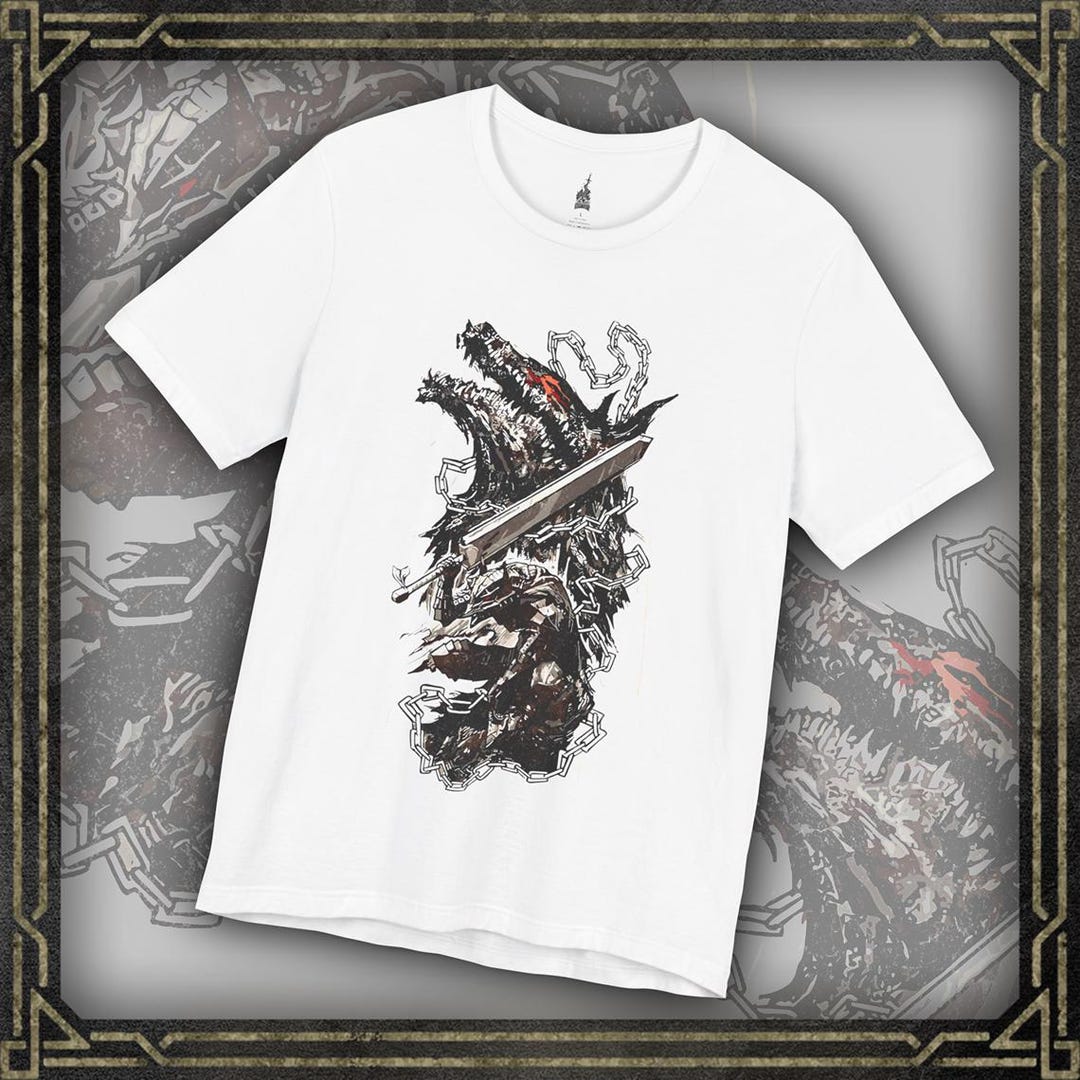 Drippy Souls Berserker Guts Cursed Armor White T-shirt - Etsy