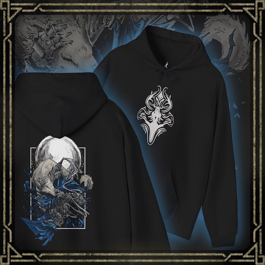 Drippy Souls Knight Artorias and Grey Wolf Sif Hooded Sweatshirt - Etsy