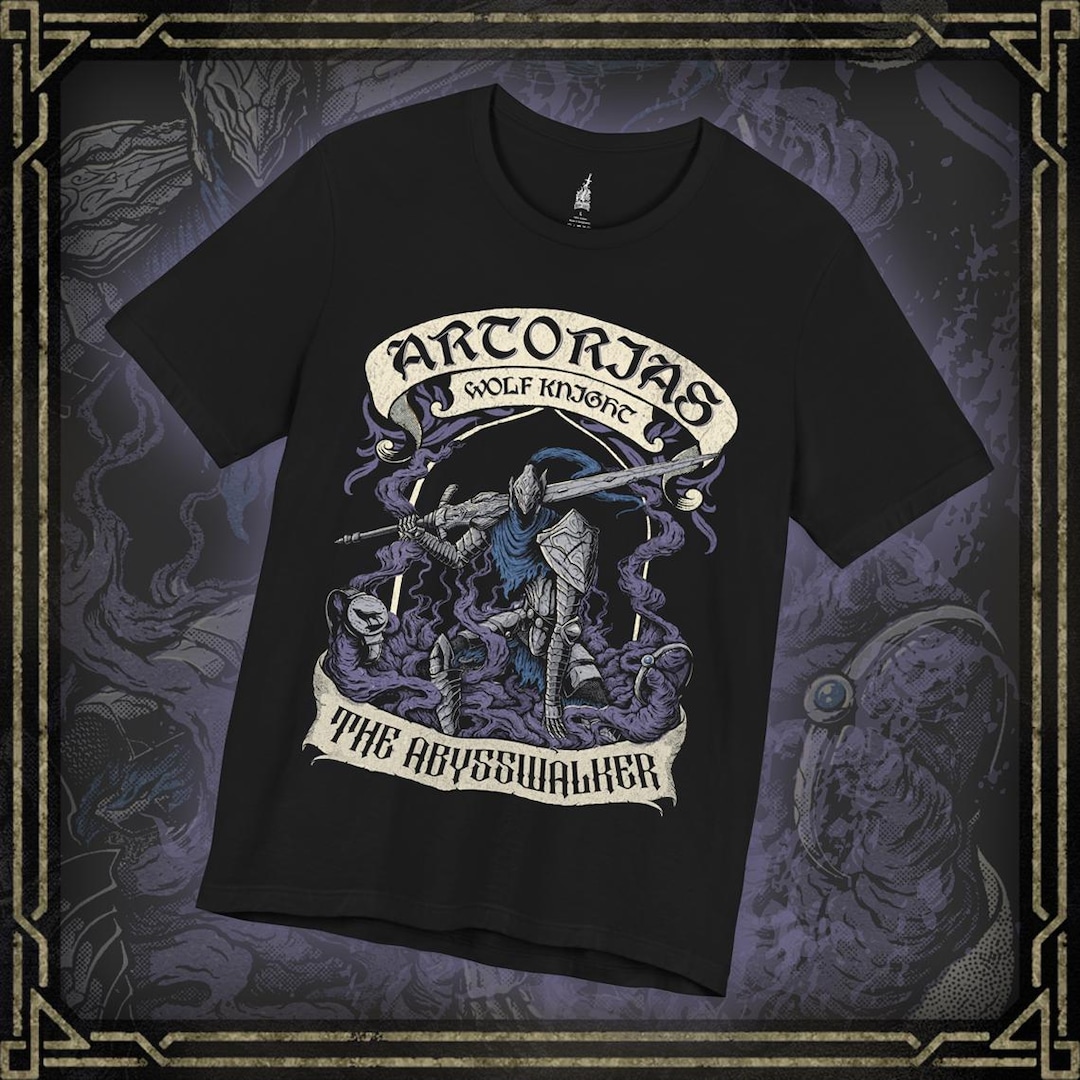 Drippy Souls Artorias the Abysswalker Wolf Knight T-shirt - Etsy