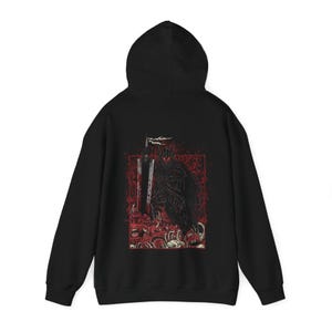 Drippy Souls Berserker Guts Cursed Armor Grim Hooded Sweatshirt - Etsy