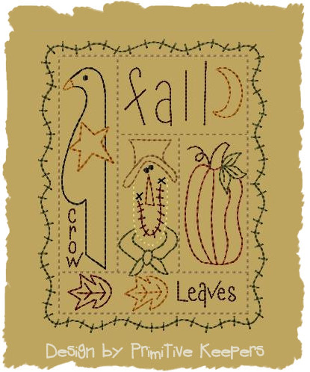Primitive Machine Embroidery Design-fall Sampler--version 2--(5x7 ...