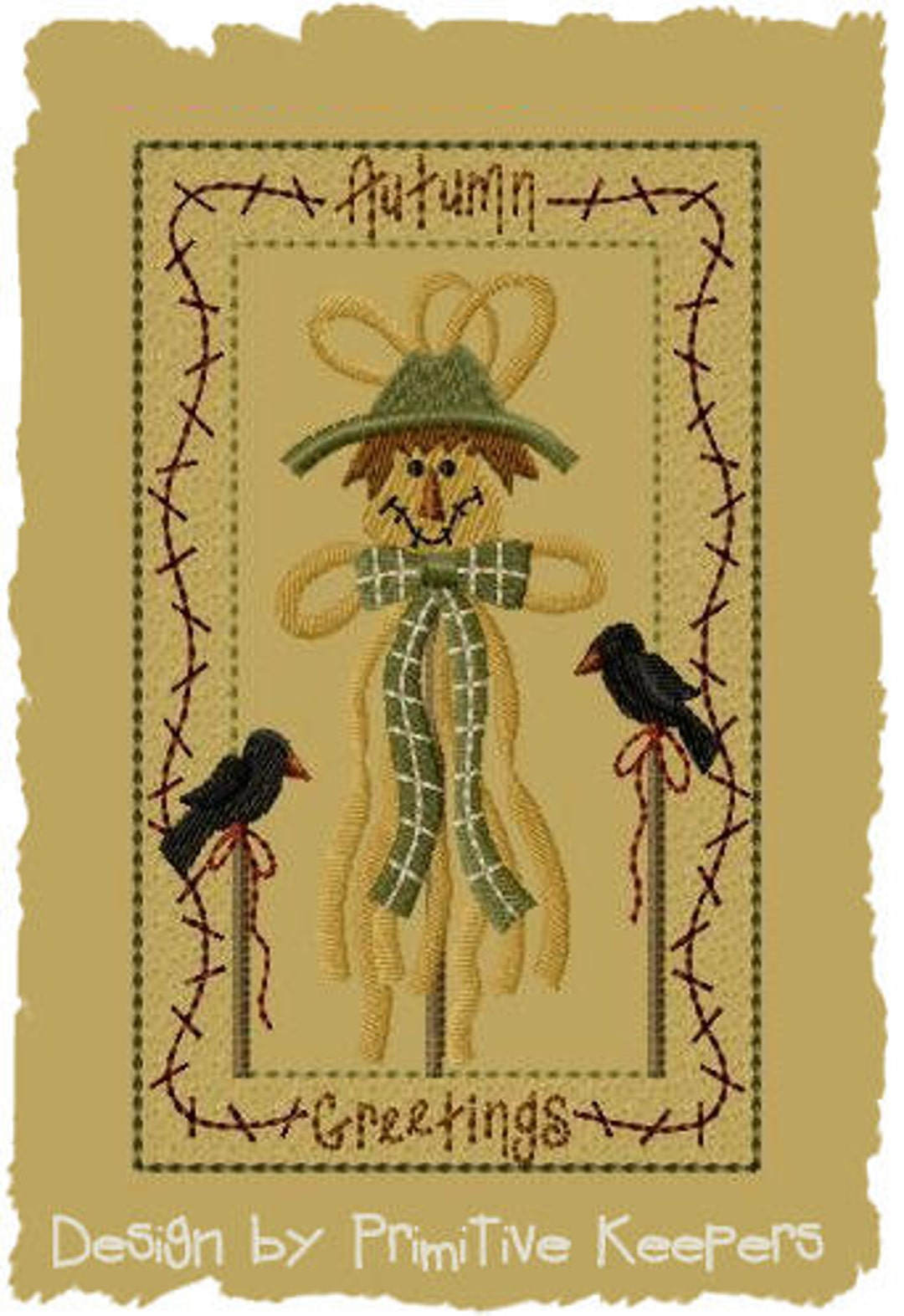 Primitive Machine Embroidery Design-raffia - Etsy