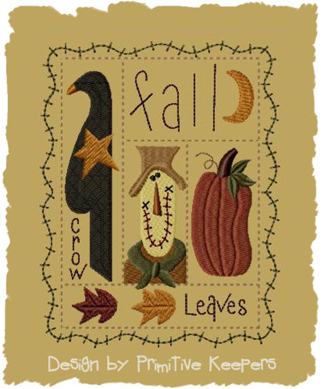 Primitive Machine Embroidery Design-fall Sampler--version 1--(5x7 ...