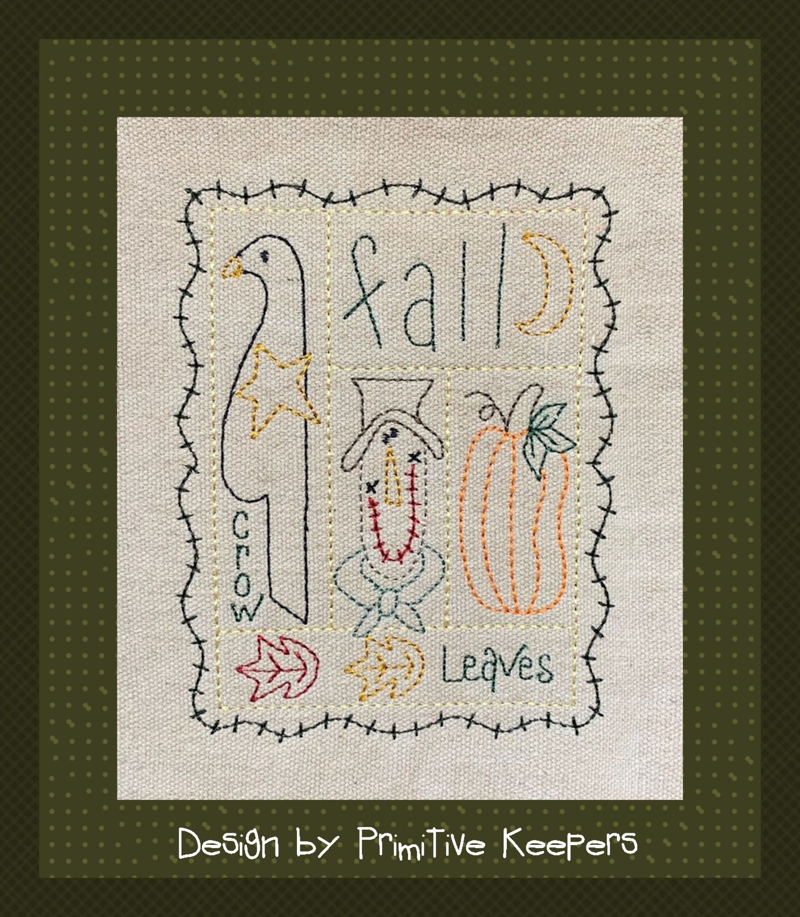 Primitive Machine Embroidery Design-fall Sampler--version 2--(5x7 ...