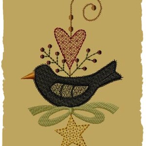 Primitive Machine Embroidery Design-wire Spring Ornies Collection-5x7 ...