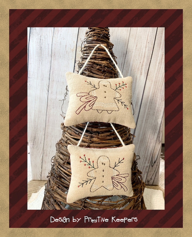 Primitive Machine Embroidery Design-gingerbread Mini Collection 1 ...