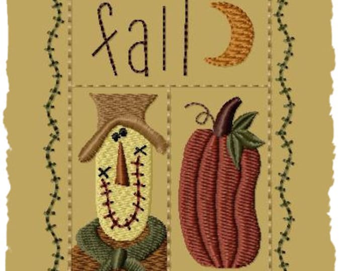Primitive Machine Embroidery Design-fall Samplerversion - Etsy