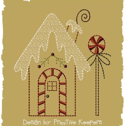 Primitive Machine Embroidery Design-moonlite Pumpkinversion | Etsy