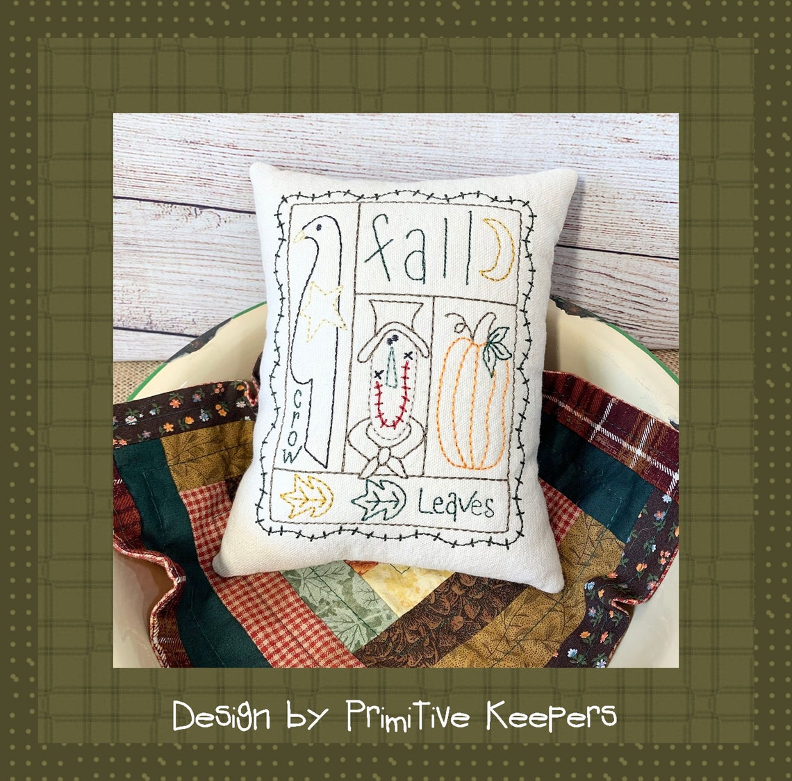 Primitive Machine Embroidery Design-fall Samplerversion - Etsy