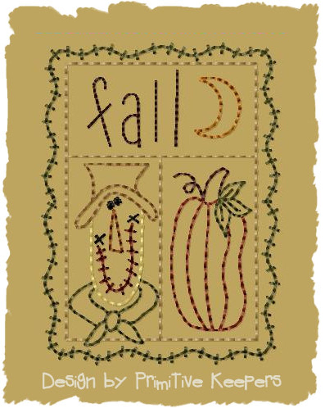Primitive Machine Embroidery Design-fall Sampler--version 2--(4x4 ...
