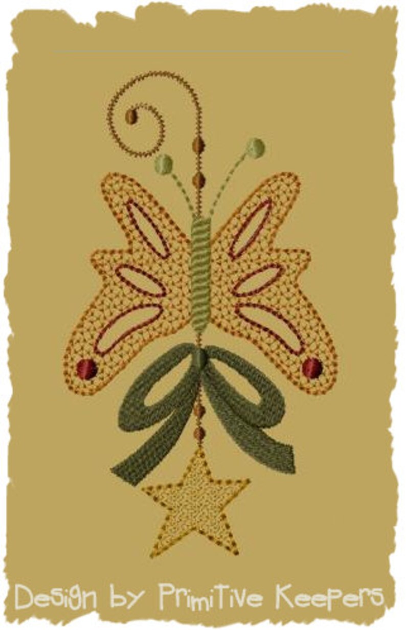 Primitive Machine Embroidery Design-wire Spring Ornies Collection-5x7 ...