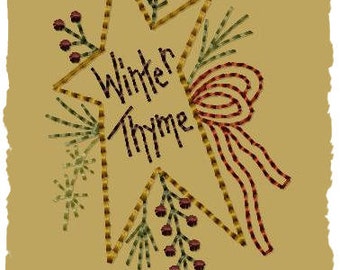 Prim Winter Wreath star Machine Embroidery Designversion - Etsy