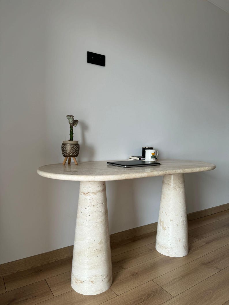 Travertine Dining Table - Etsy