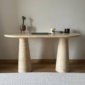 Travertine Dining Table - Etsy