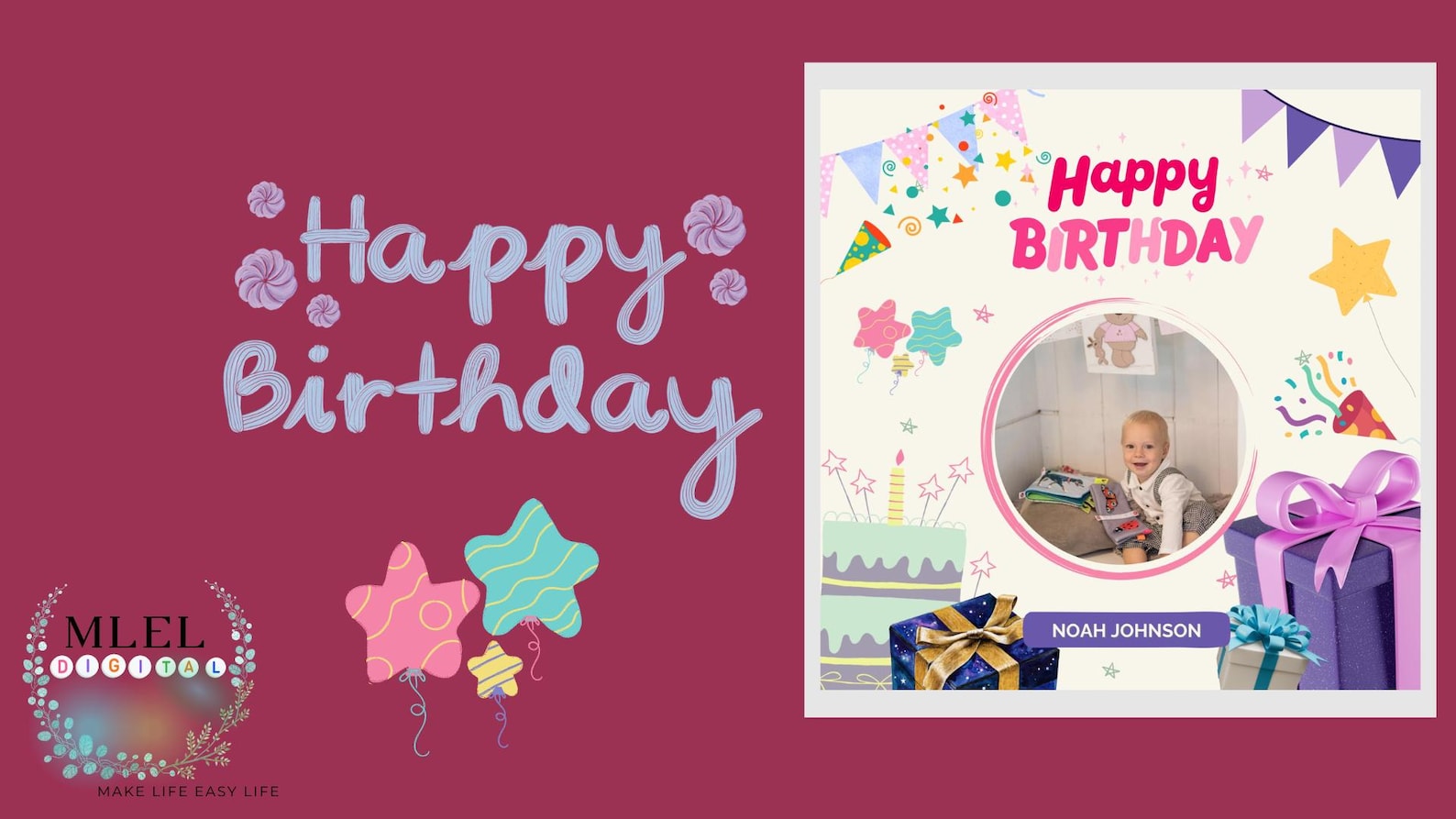 Customizable Happy Birthday Card Template – Instant Digital Download ...