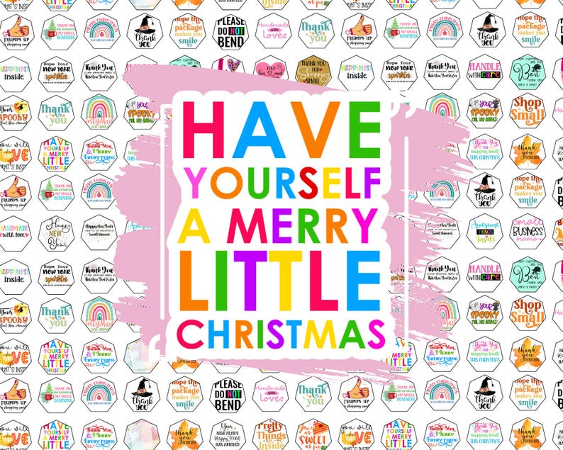 Colorful Packaging Stickers Bundle – 100 PNG Small Business Shipping ...