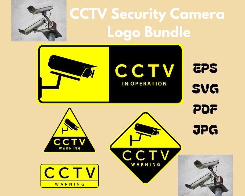CCTV Security Camera Logo Bundle – Vector Files for Surveillance and ...