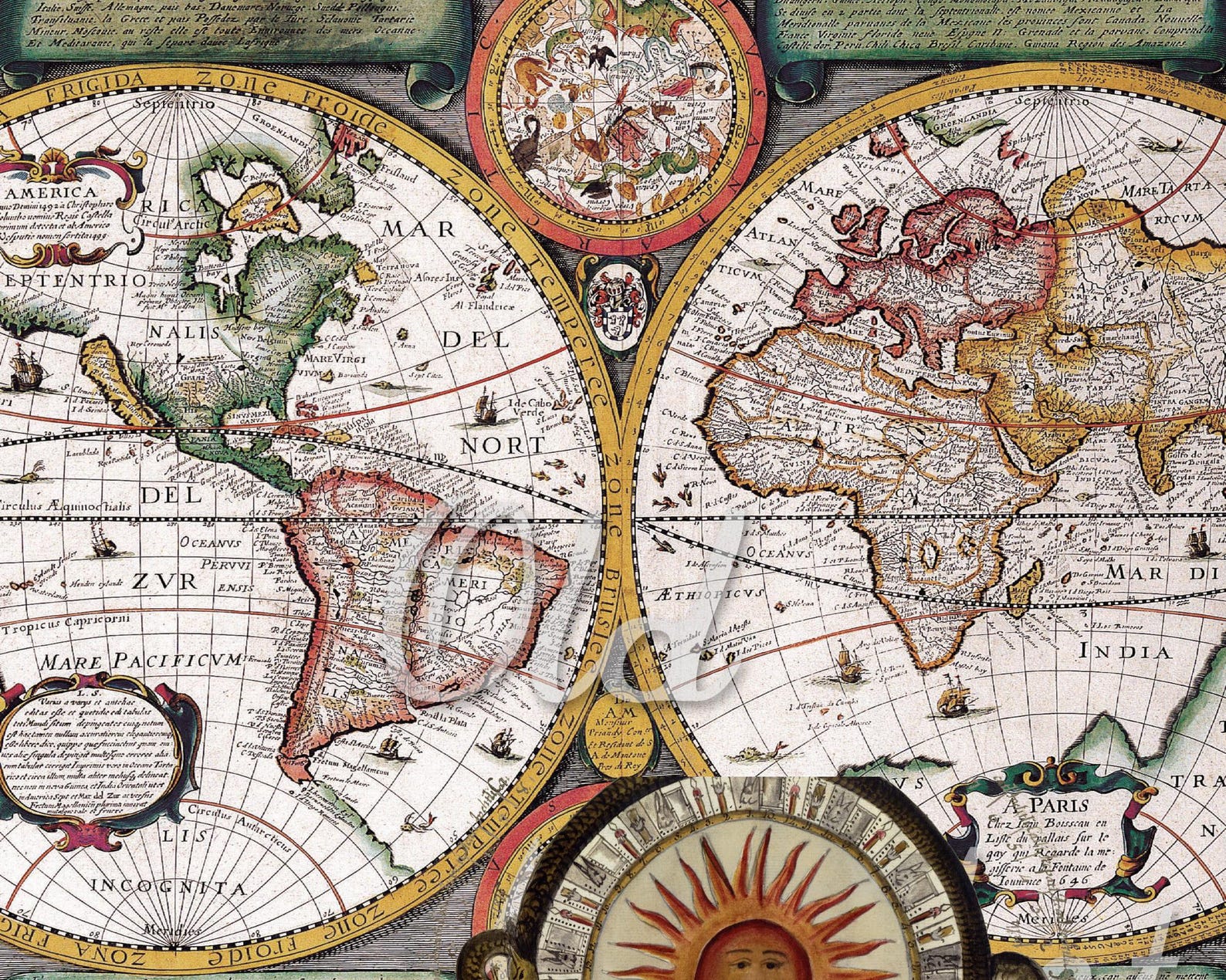 Vintage Old Maps Digital Paper Pack - 16 Antique Map Backgrounds for ...