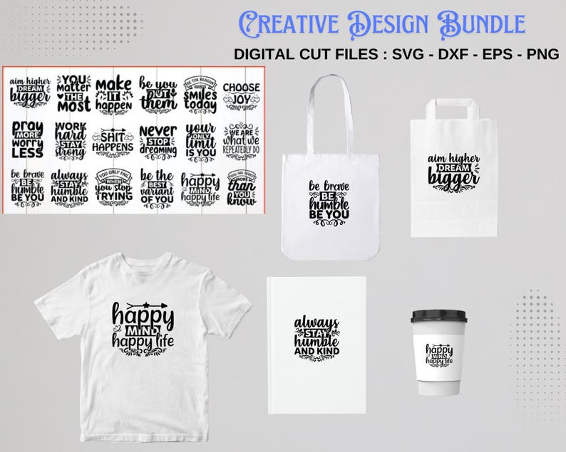 Creative Design Bundle: SVG, EPS, PNG Files for Cricut & Silhouett - Etsy
