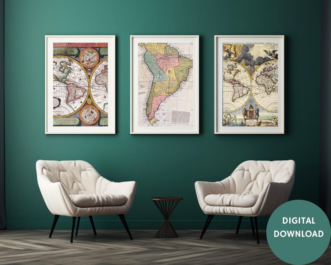 Vintage Atlas Prints - Antique Maps for Timeless Decor - Old Maps - Etsy