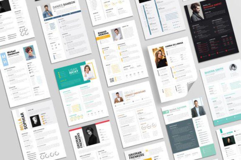 100 Modern Resume Templates: Editable CV Bundle (instant Download) - Etsy