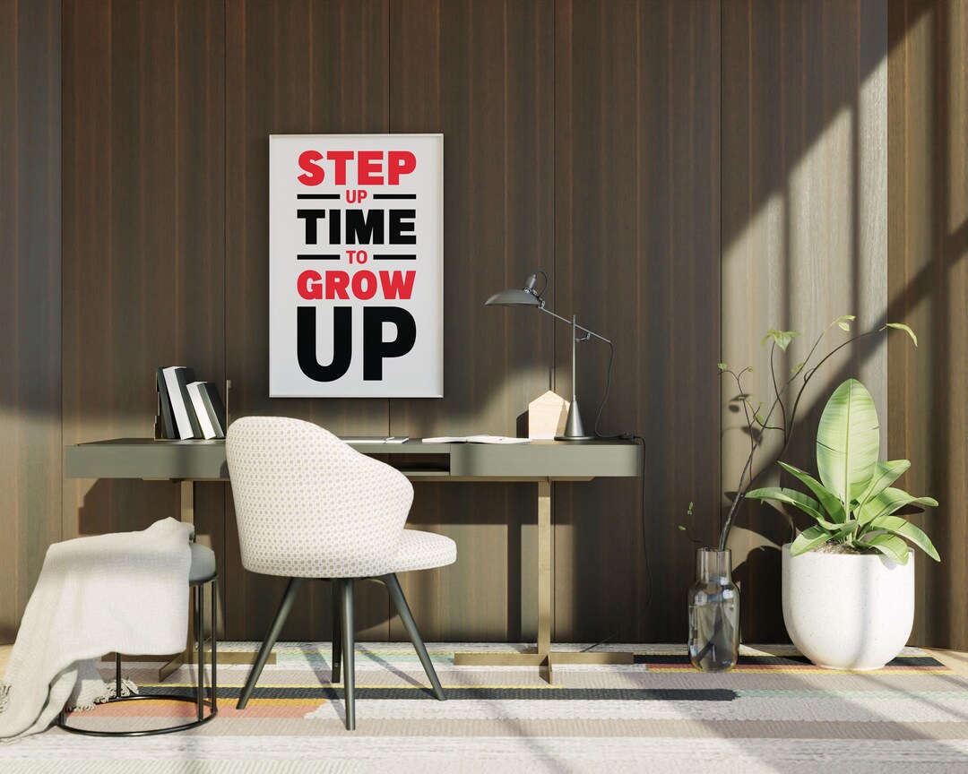 Step up Give to Grow up Art, Motivational Canvas Home Decor, Inspiring ...